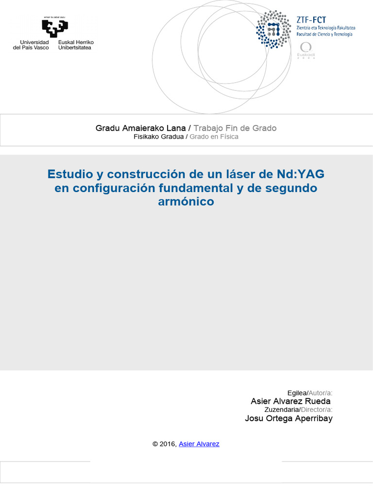 TFG AlvarezRuedaAsier | PDF | Láser | Olas