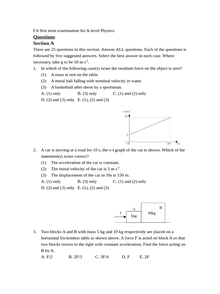 1st Exam Fin | PDF | Force | Torque