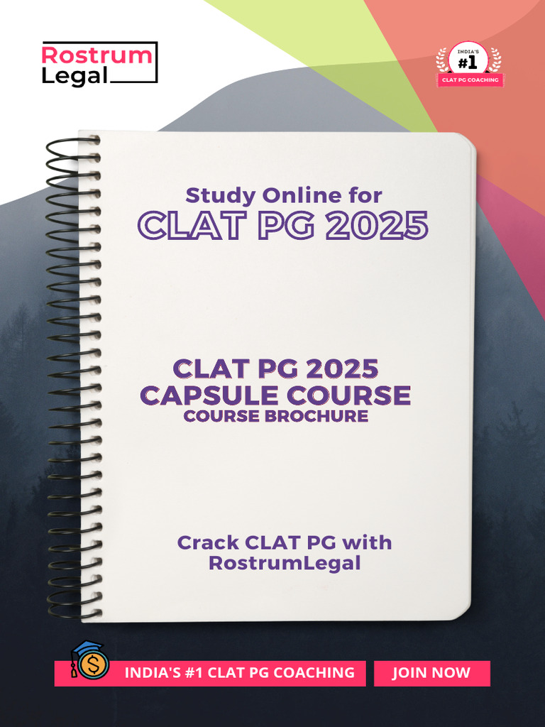 CLAT-PG-2025-Capsule-Course-Brochure-v2 | PDF | Justice | Crime & Violence
