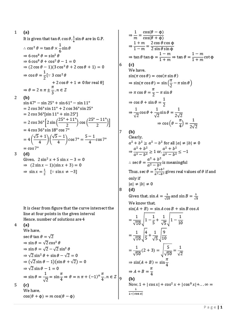 11 Trigonometric Functions Explanations | PDF | Mathematical Objects | Triangle Geometry
