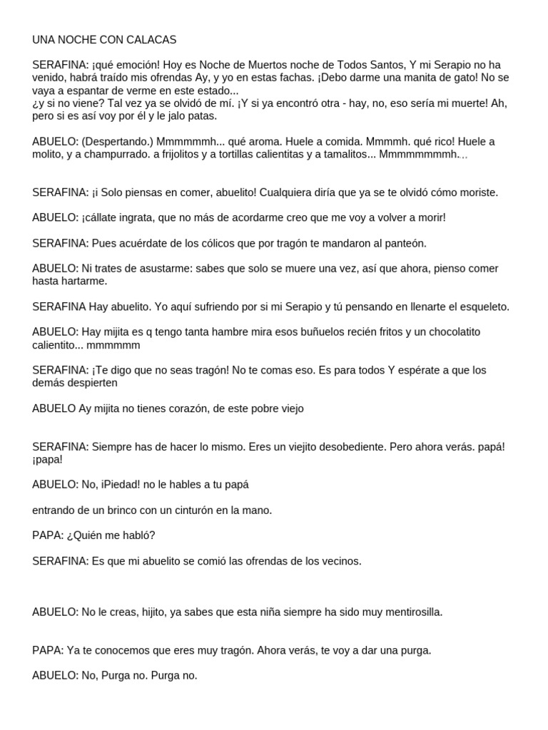 UNA NOCHE CON CALACAS | PDF