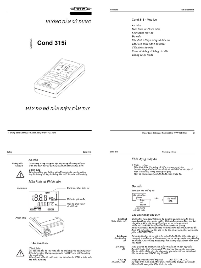 WTW Cond 315i | PDF