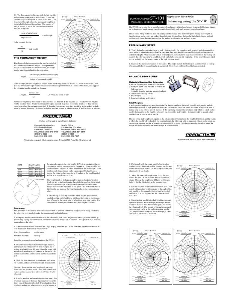 Balancing Without Phase Reading | PDF | Weight | Screw