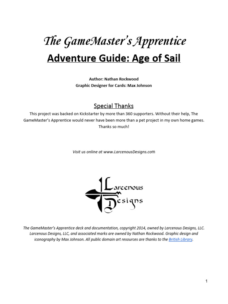 Age of Sail Adventure Guide | PDF | Piracy | Ships