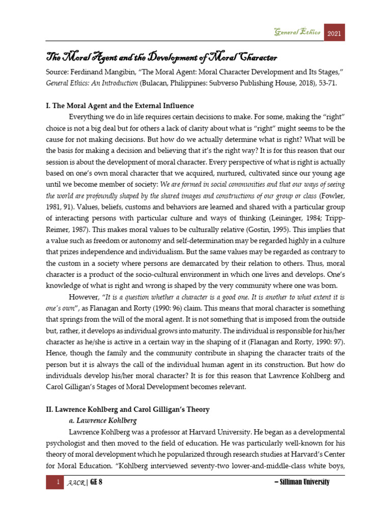 Pillars of Society | PDF | Morality | Social Psychology