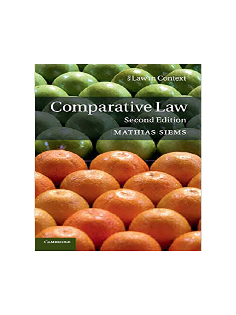 Comparative Law [Siems CUP 2e 2018] | PDF | Common Law | Comparative Law