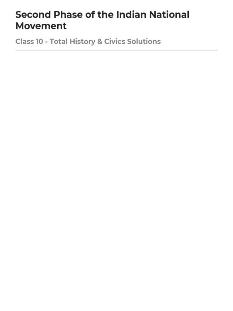 Indian National Movement: Phase Two Insights | PDF | British Raj ...