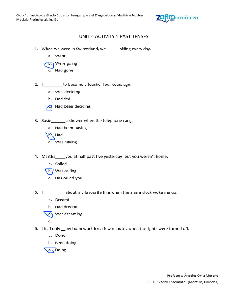 Unit 4. Activity 1 | PDF