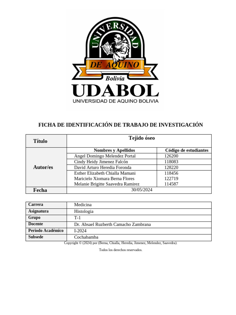 Tejido Oseo Ficial | PDF | Hueso | Vitamina D