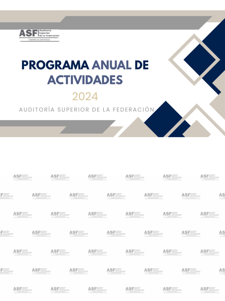 Programa Anual de Actividades 2024 ASF | PDF | Gobierno