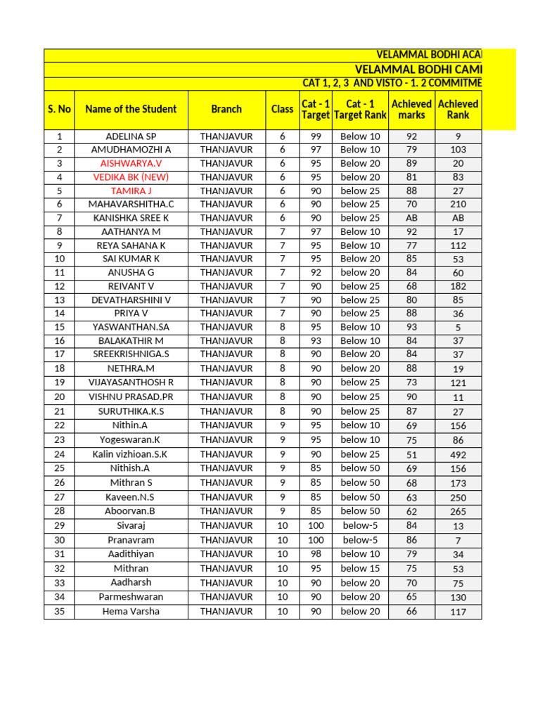 Cat, Visto Commitment 2023-24 | PDF