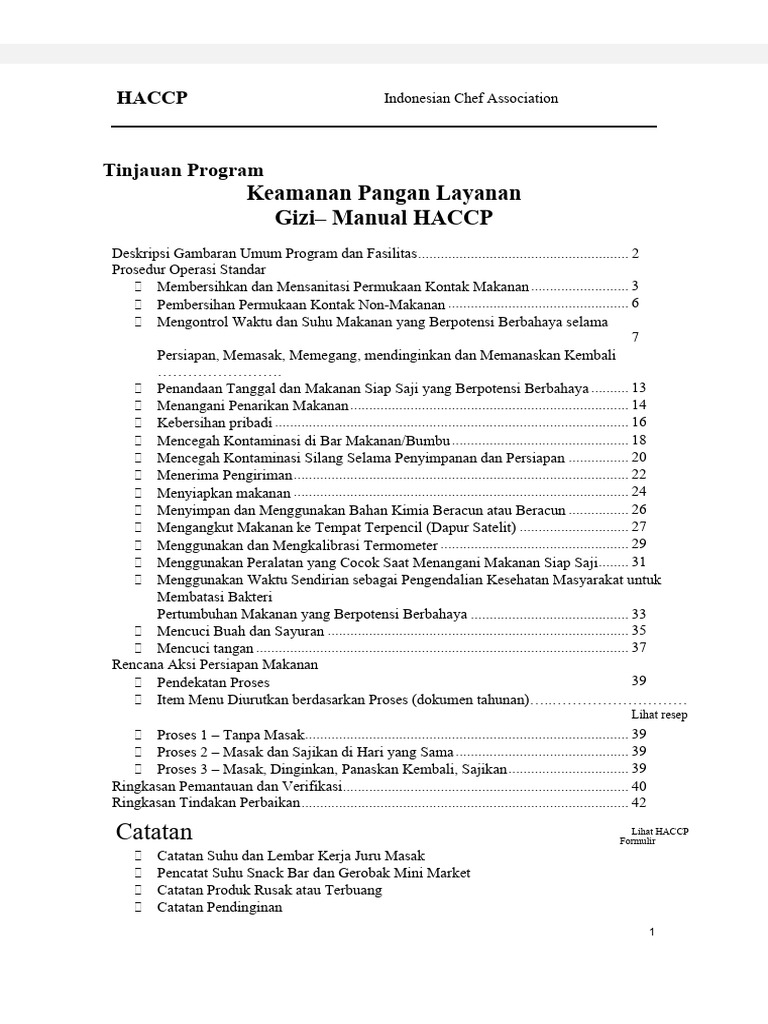 modul haccp | PDF