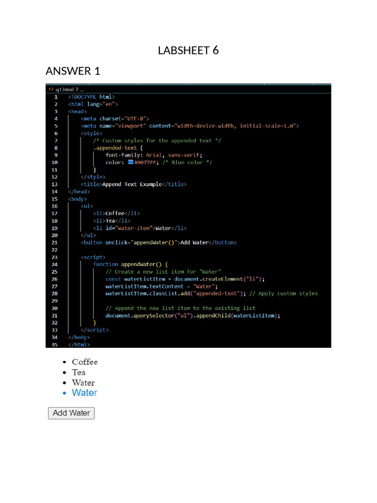 HTML Questions | PDF