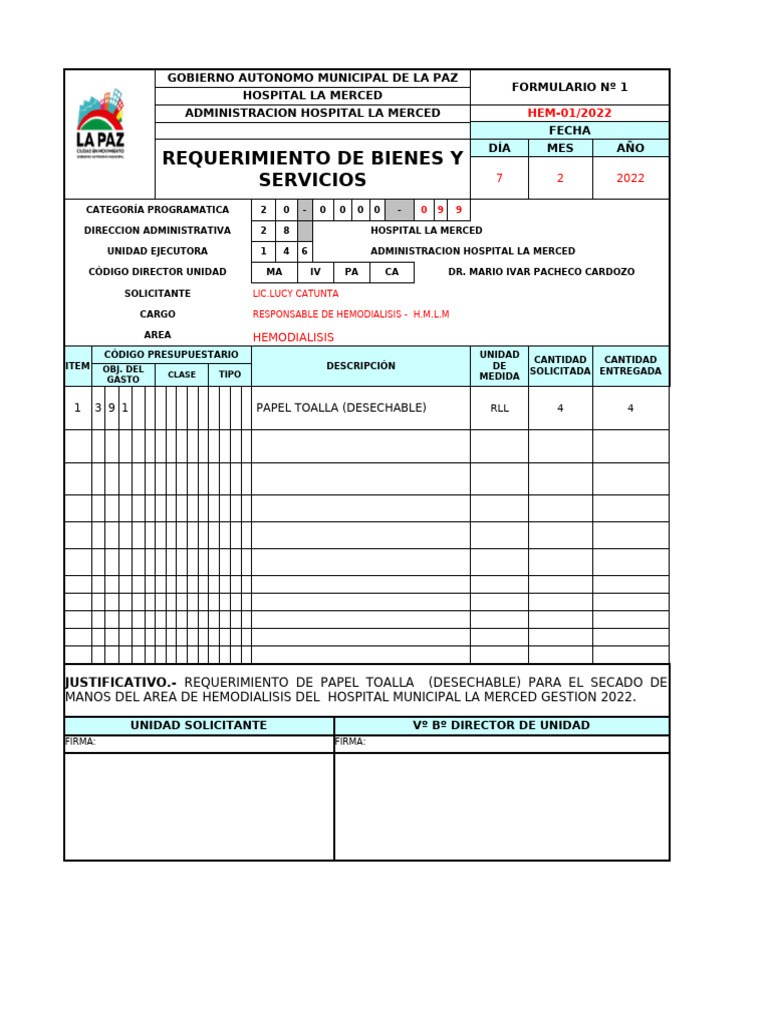 Req - Material de Escritorio 2024 | PDF