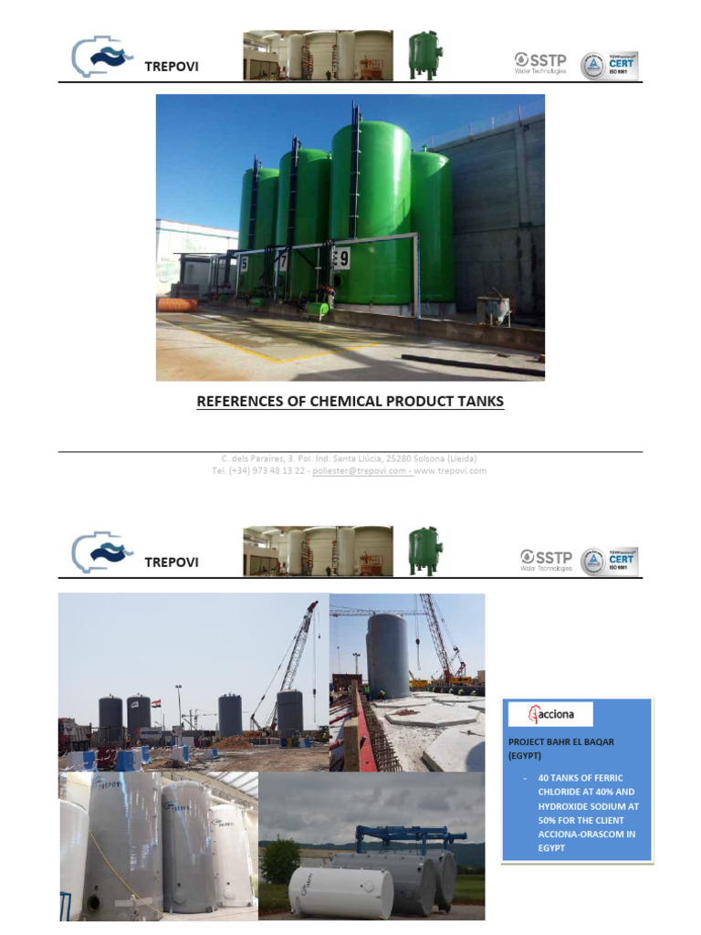 References of Chemical Product Tanks | PDF