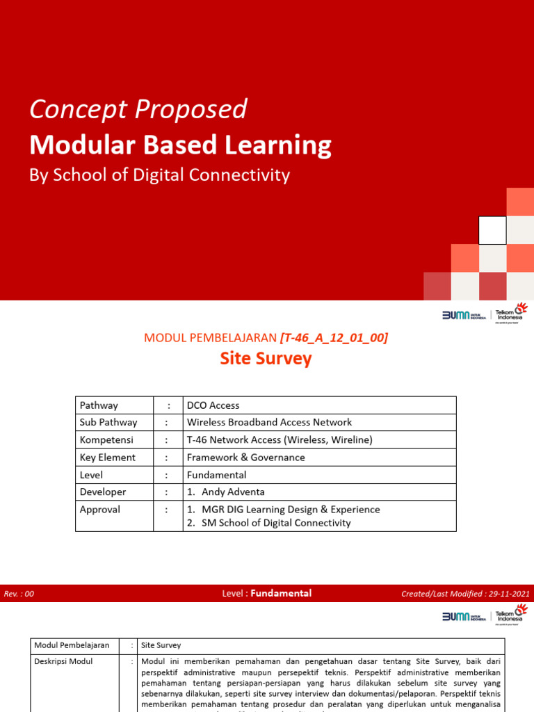 Modular Based Learning - Site Survey - 15032022 | PDF | Internet ...