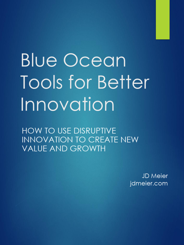 Blue Ocean Tools For Better Innovation | PDF