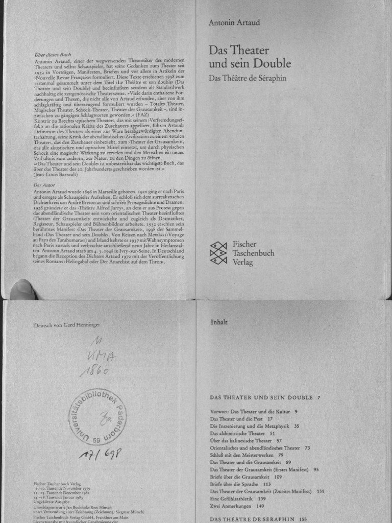 Artaud_Theater und sein Double_Auszüge | PDF