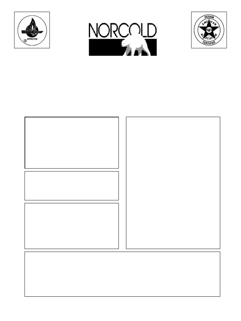 Norcold Refer Model 662 Installation User Manual | PDF