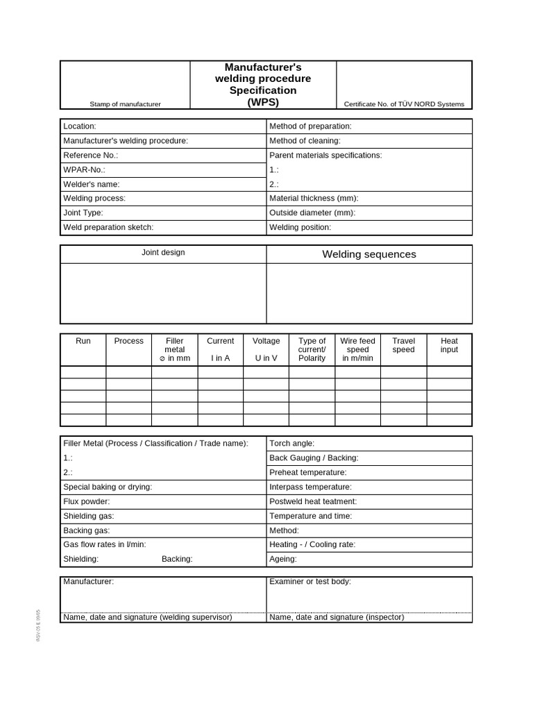 WPS Format of TUV | PDF