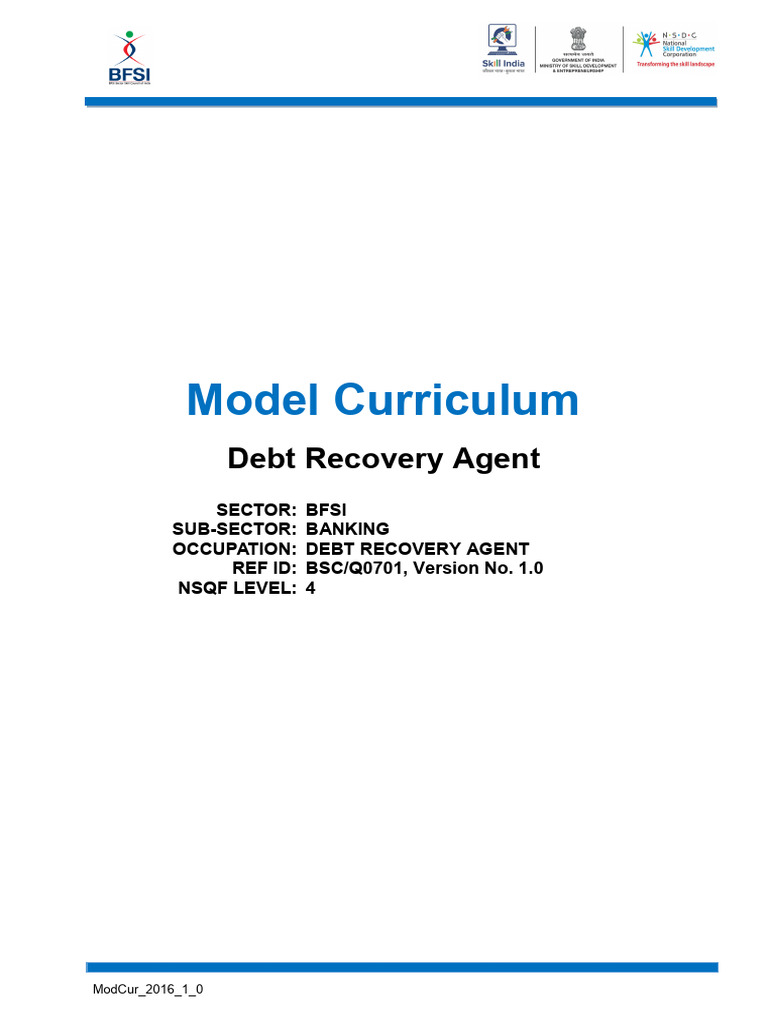 MC BSC Q0701 Debt Recovery Agent | PDF