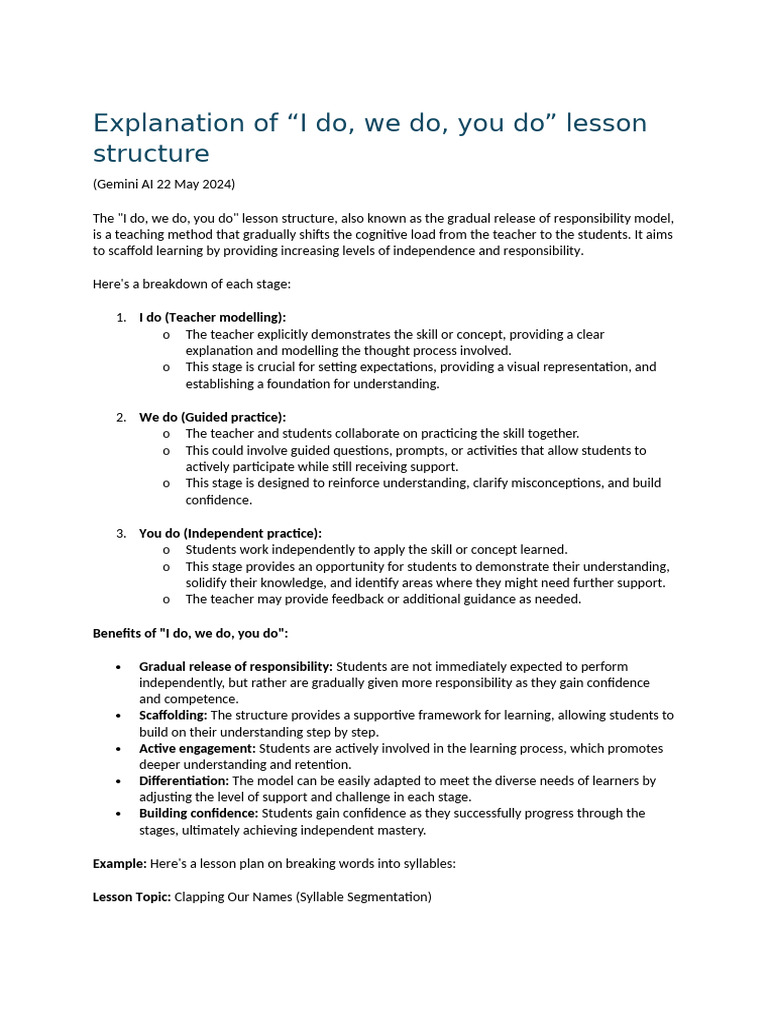 Explanation of I Do | PDF