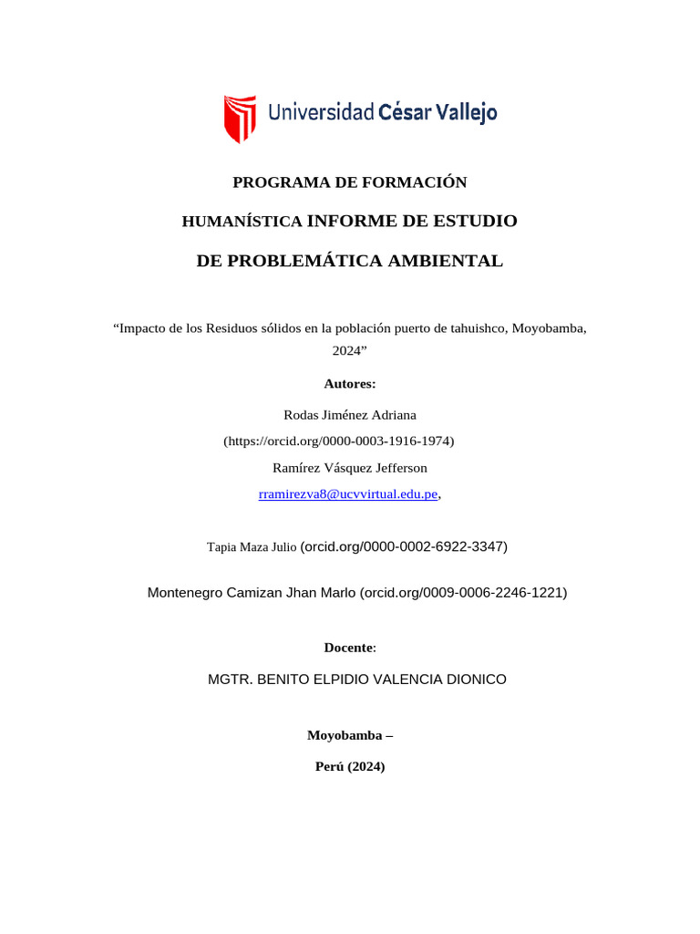 Informe de Problemática Ambiental | PDF