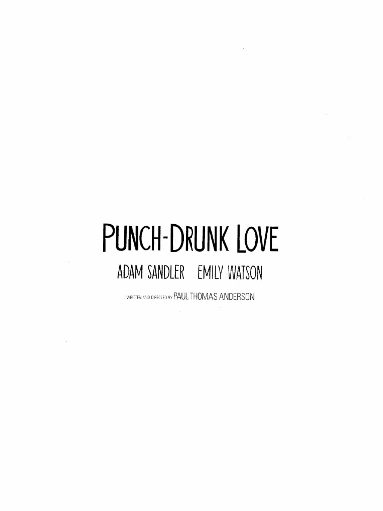 Punch Drunk Love | PDF