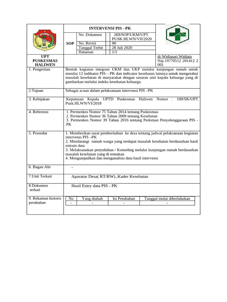 Sop Intervensi 20 | PDF