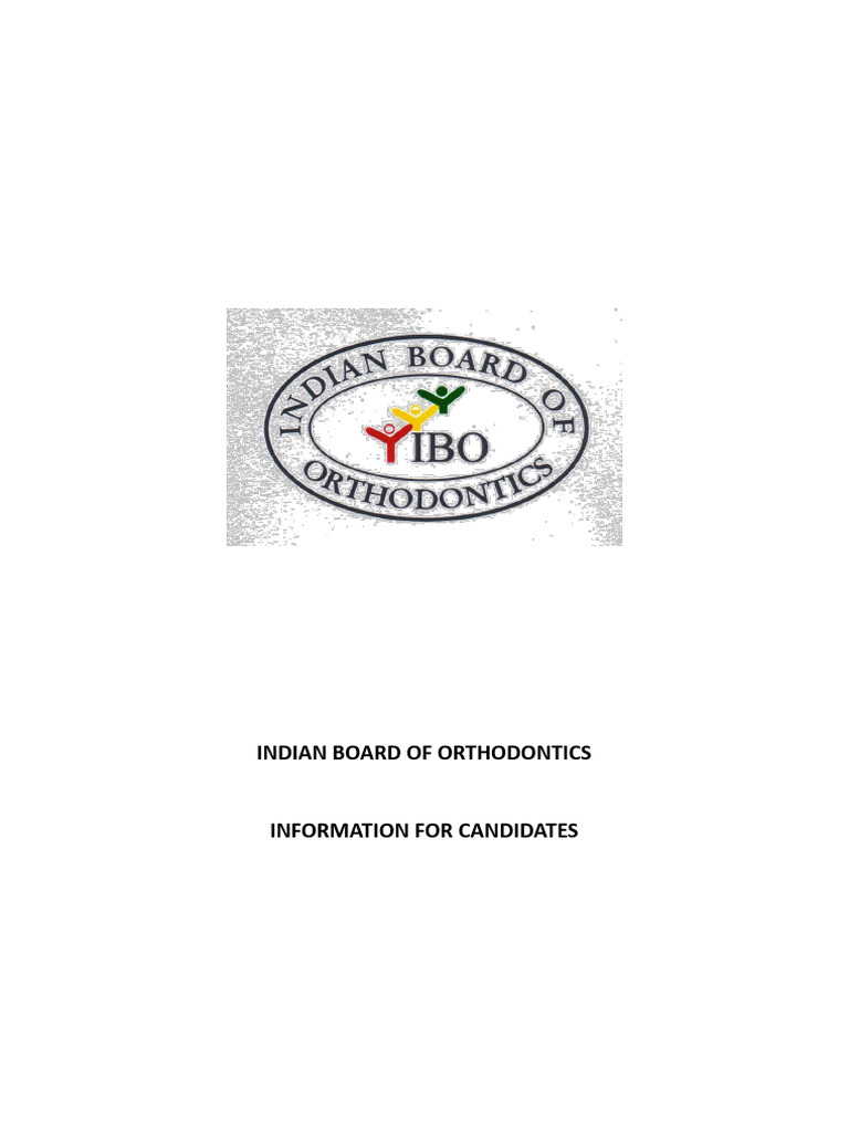 Ibo Informationforcandidates | PDF | Orthodontics