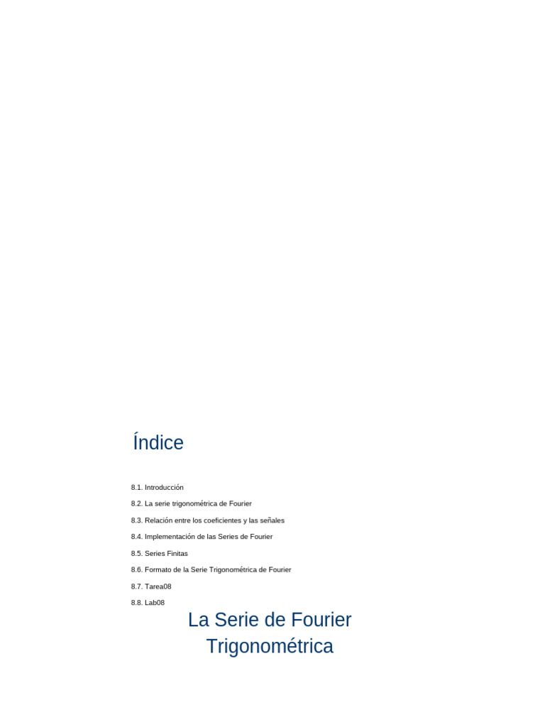 Lec08 - Series de Fourier Trigonométricas | PDF