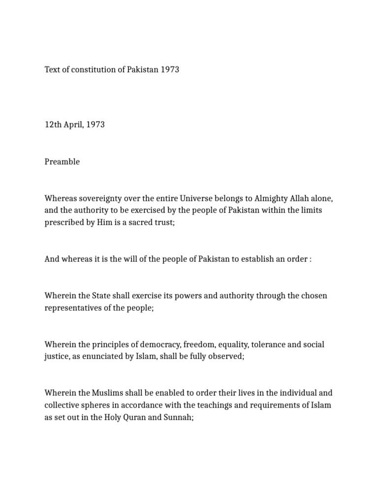 Constitution of 1973 | PDF