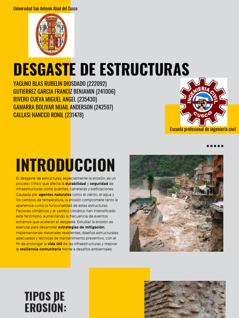 Desgaste de Estructuras Erosión en Las Infraestructuras | PDF