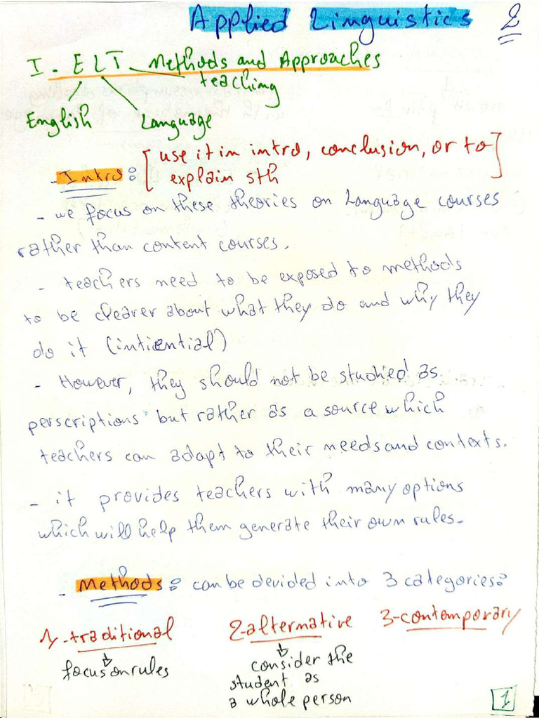ELT Methods - Summary | PDF