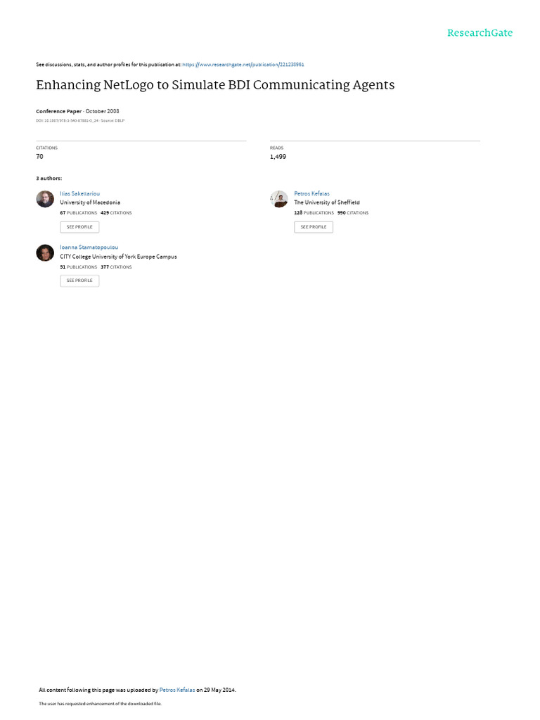 Enhancing NetLogo To Simulate BDI Communicating Ag | PDF | Simulation ...