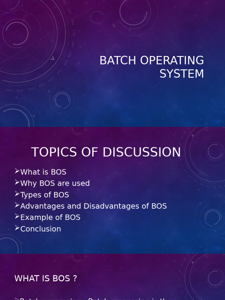 Batch Operating System | PDF