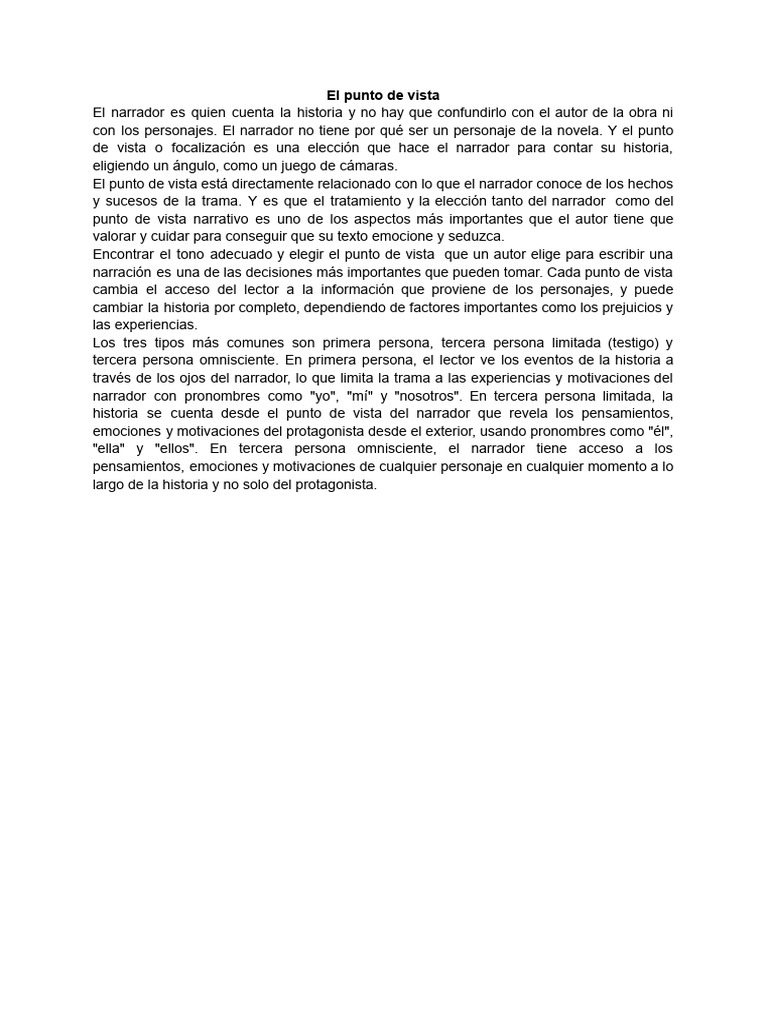 Punto de Vista. | PDF