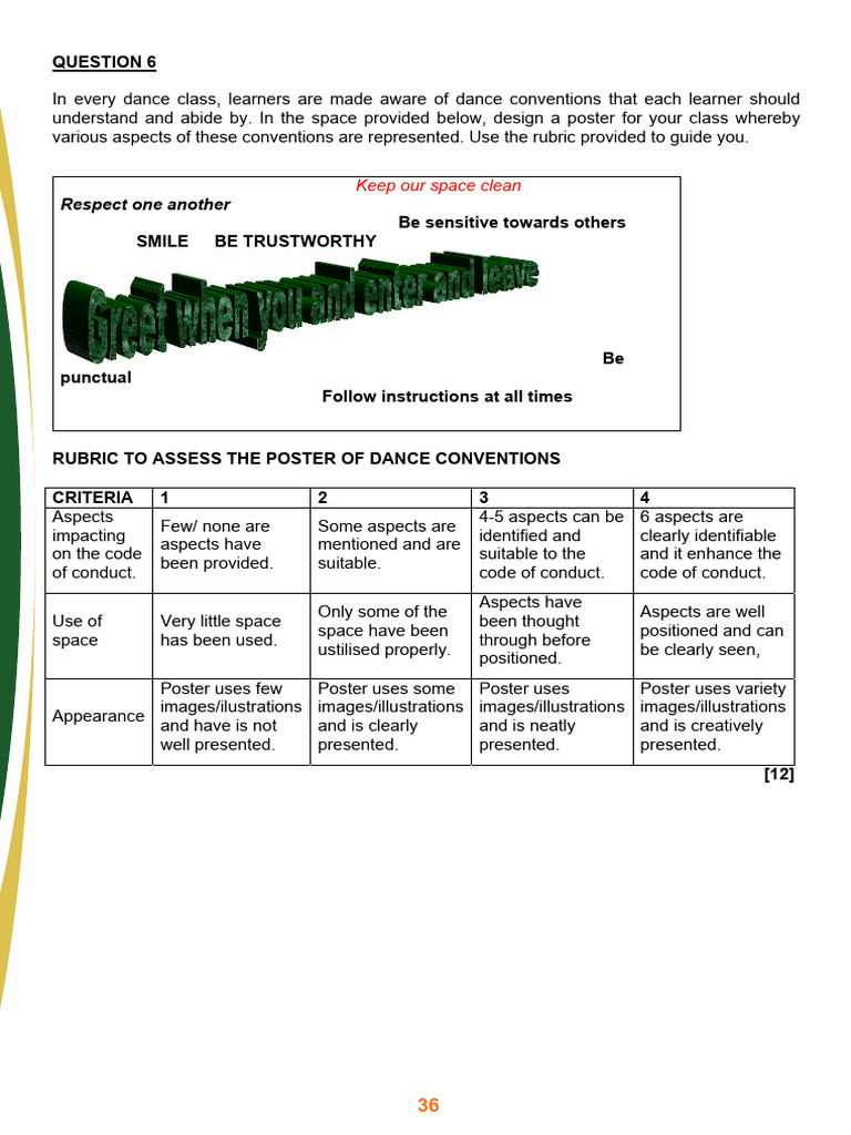 Grade 7 1 CA Dance SBA | PDF