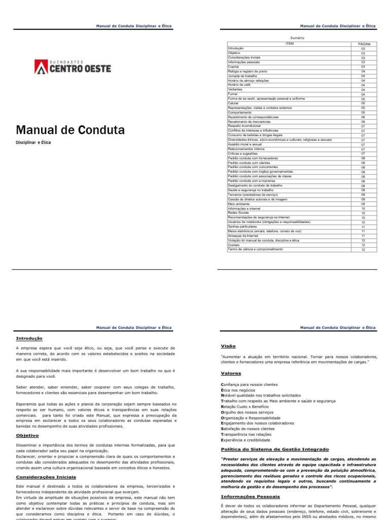 Manual De Conduta Gco Pdf
