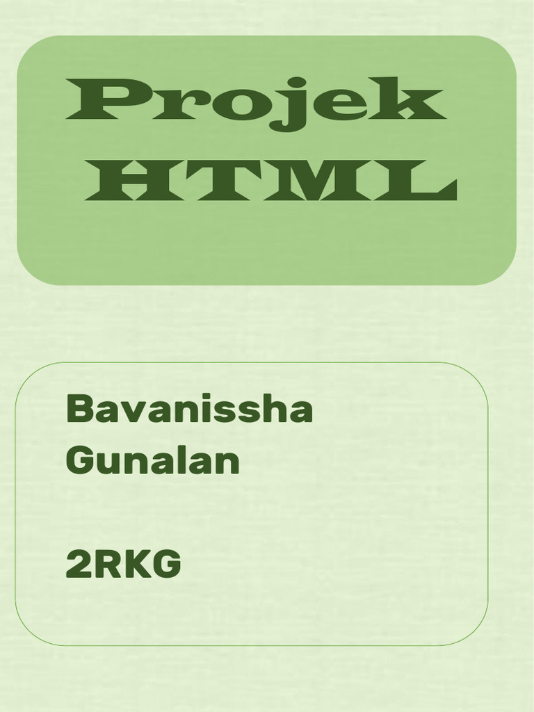 HTML Projek | PDF