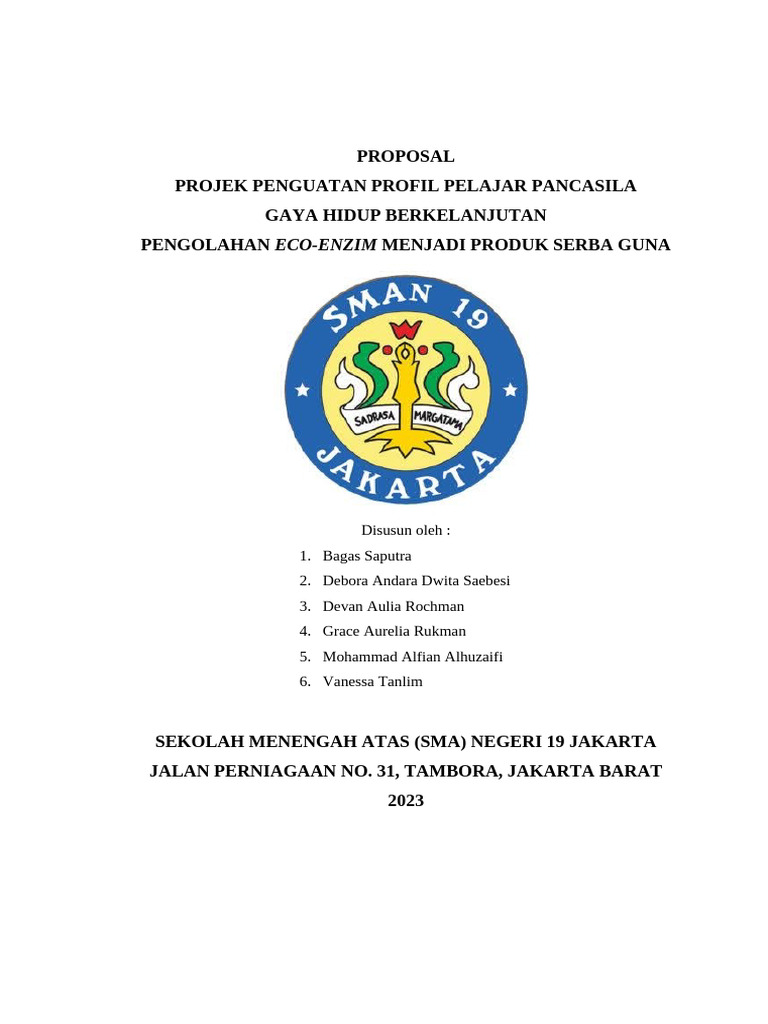 Proposal P5 - GAYA HIDUP BERKELANJUTAN REVISI FIX | PDF