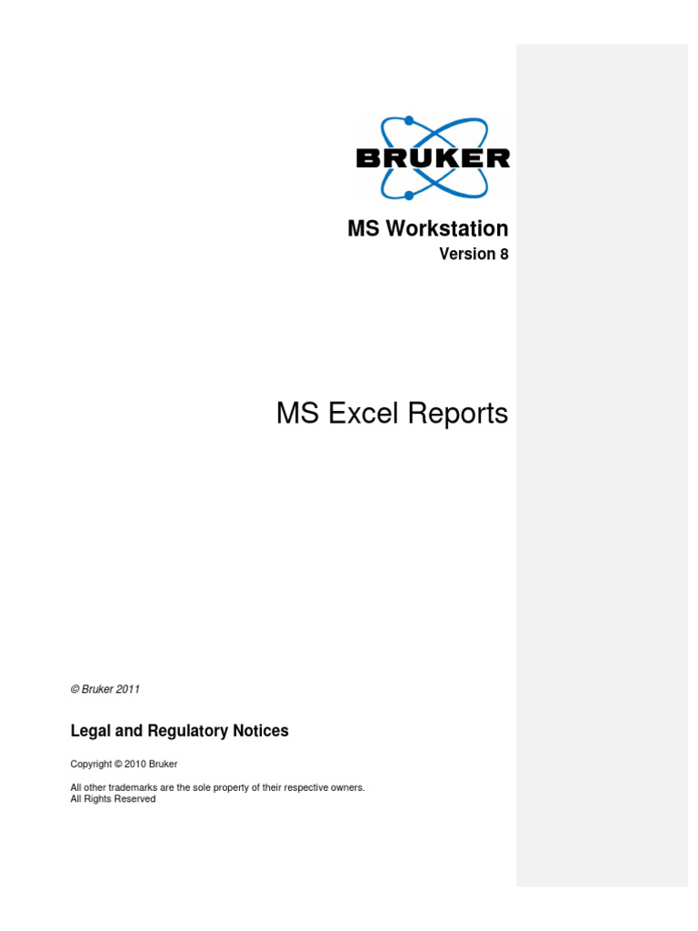 Bruker MSWS Reporting User Manual | PDF | Microsoft Excel | Microsoft ...