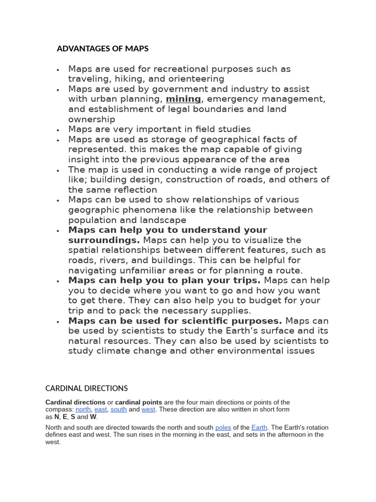 Advantages of Maps | PDF