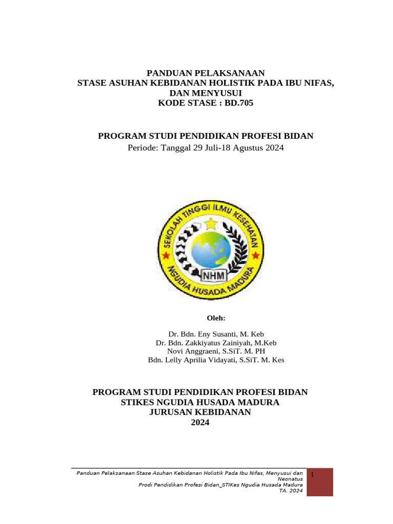 Panduan Stase 705 | PDF