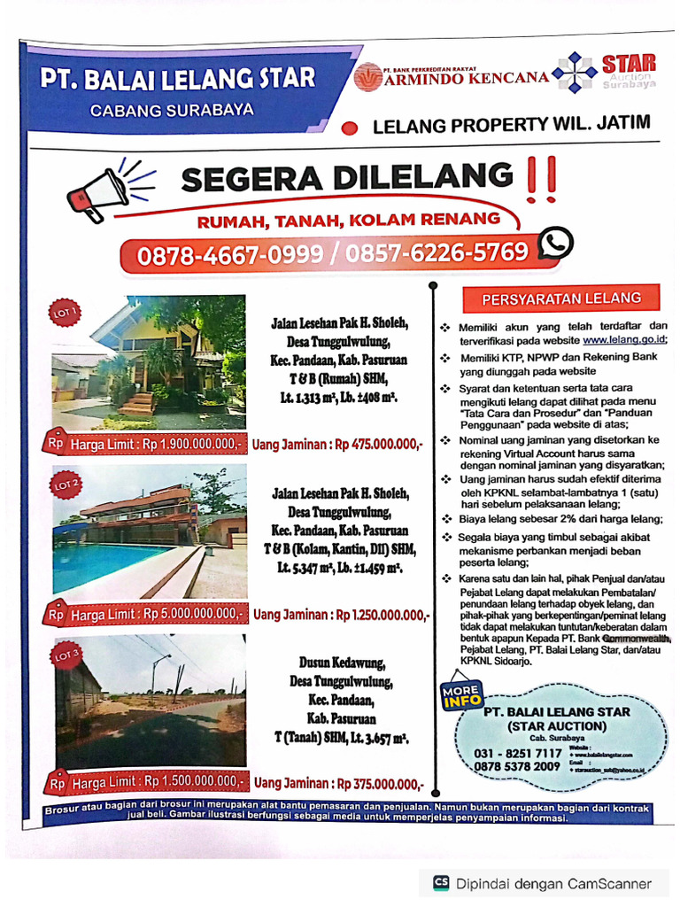 Brosur Lelang Suprapto | PDF