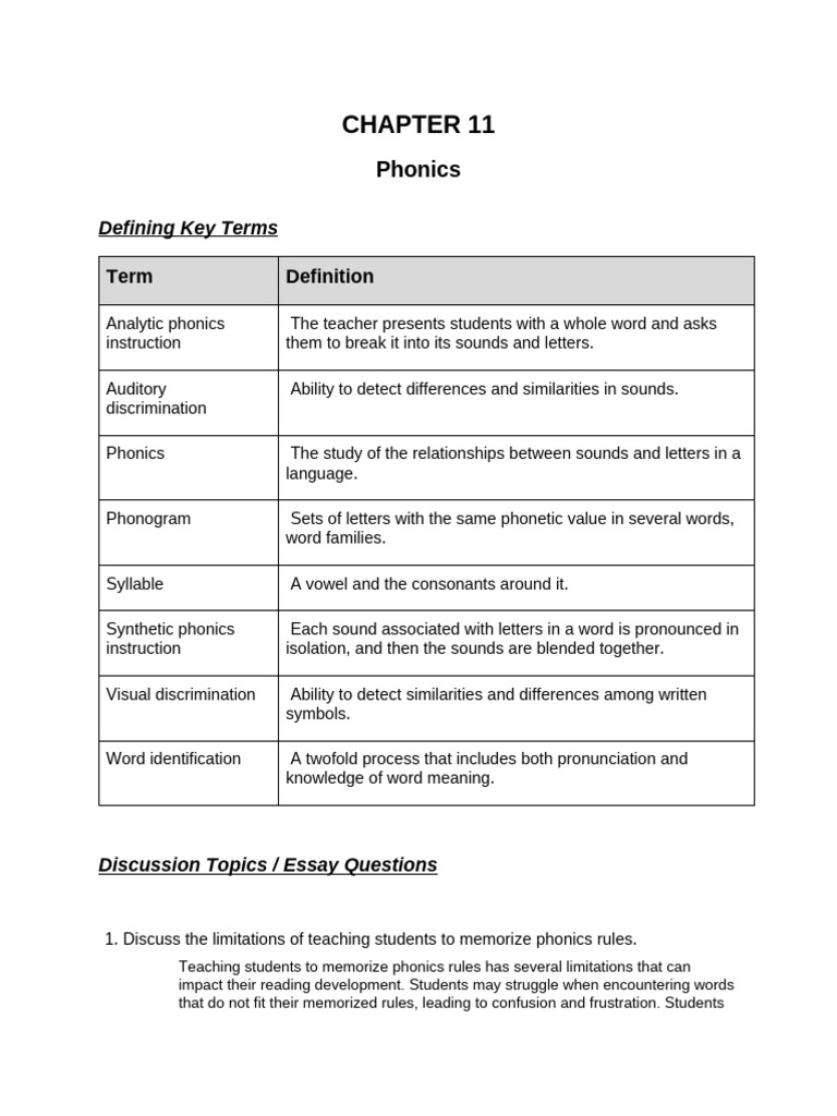 Chapter 11 Questions | PDF