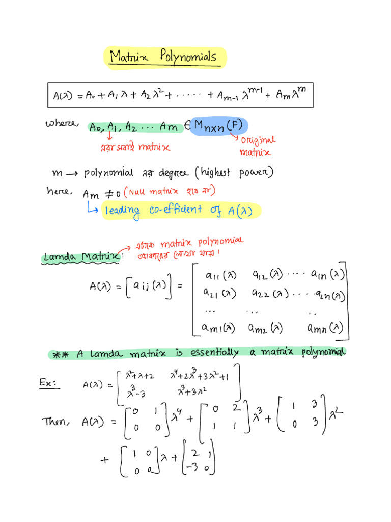 Matrix Polynomials | PDF