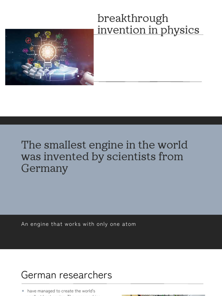 Breakthrough Invention in Physics | PDF