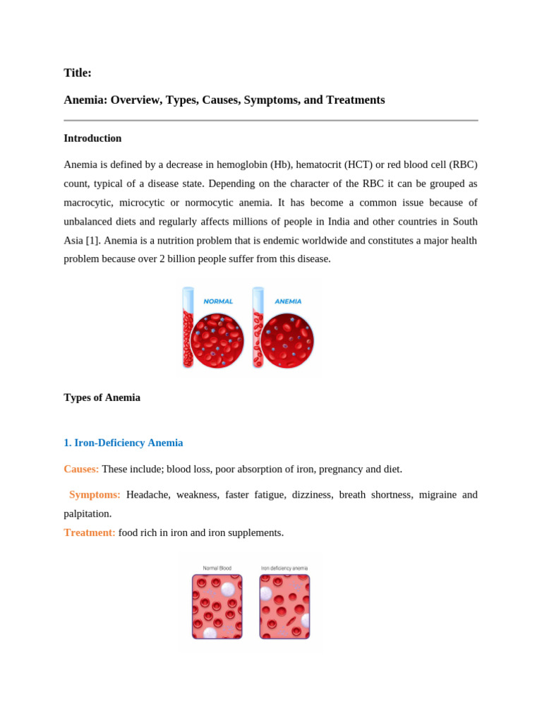Anemia | PDF