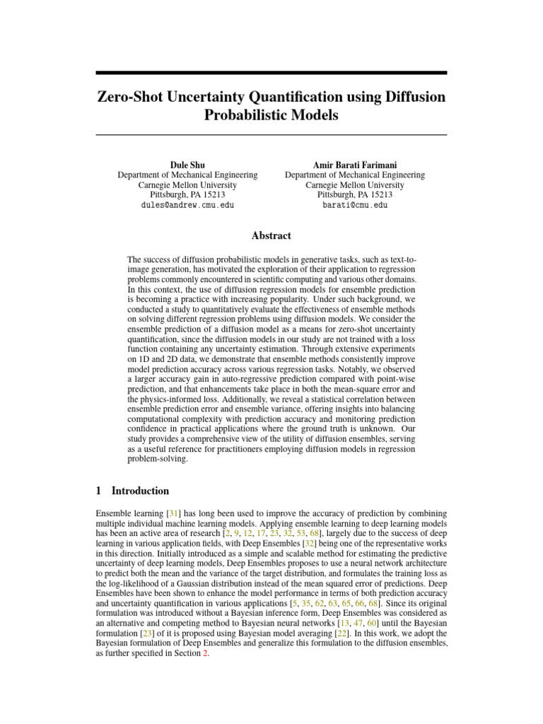 Zero-Shot Uncertainty Quantification Using Diffusion Probabilistic ...